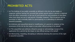 Public assembly ACT Power point presentation | PPTX