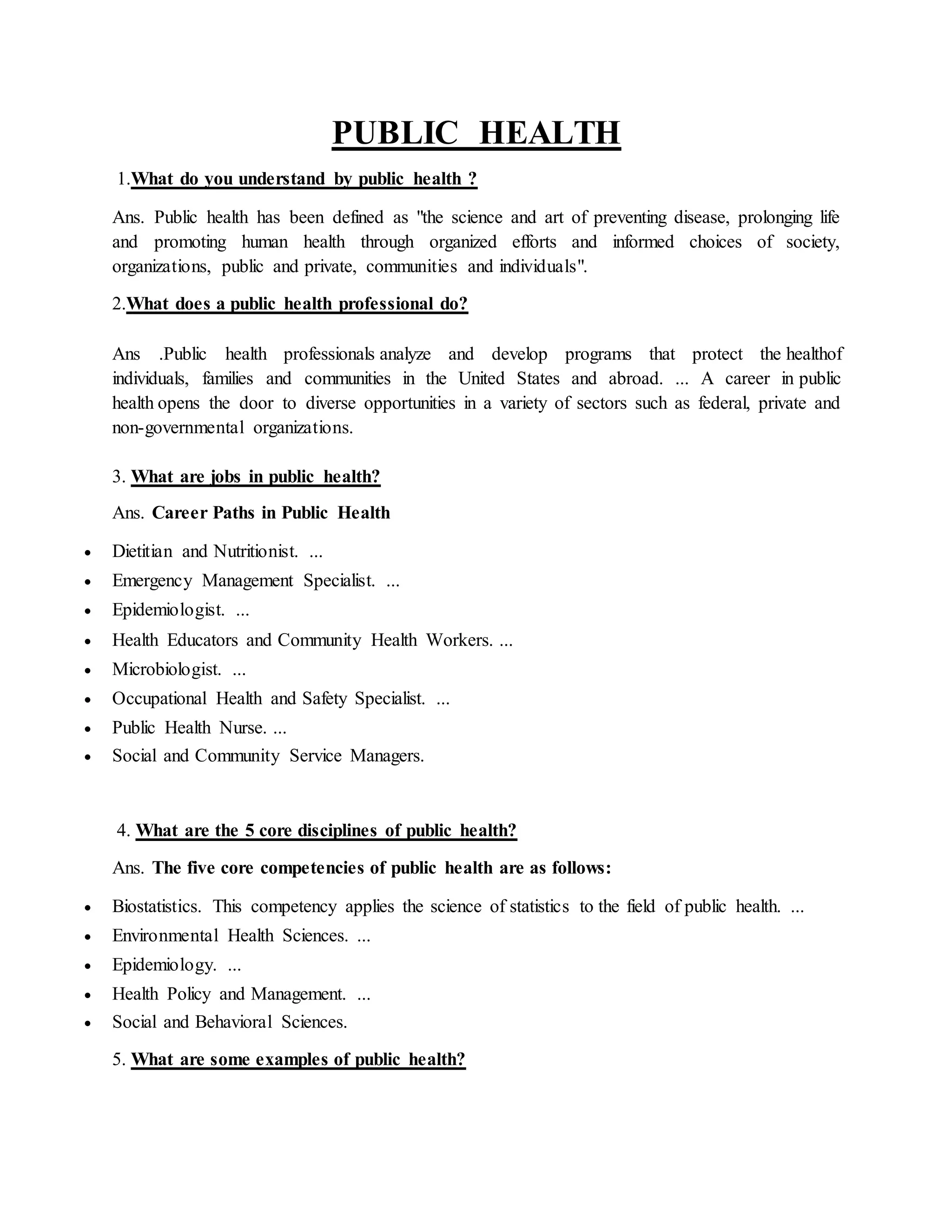 Public health | DOCX