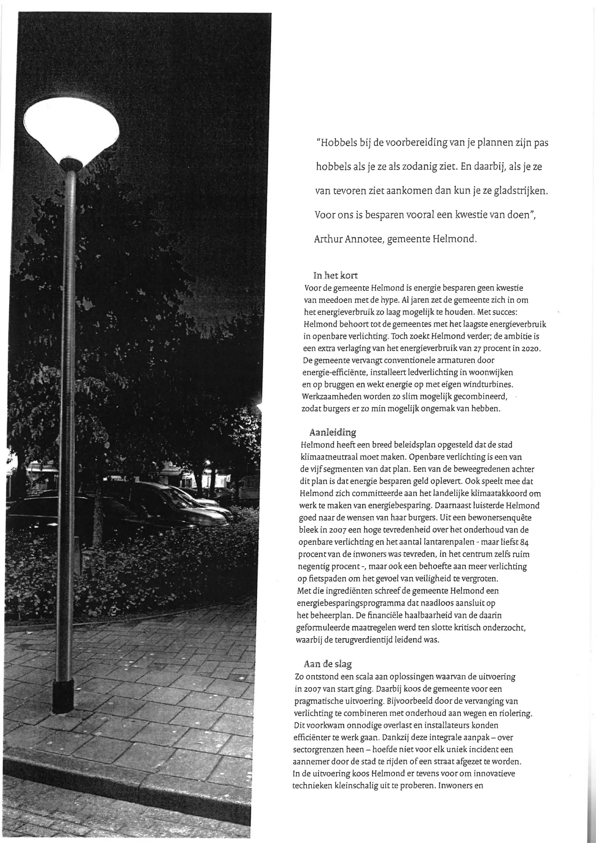 Publicatie rijksoverheid koploper openbare verlichting | PDF