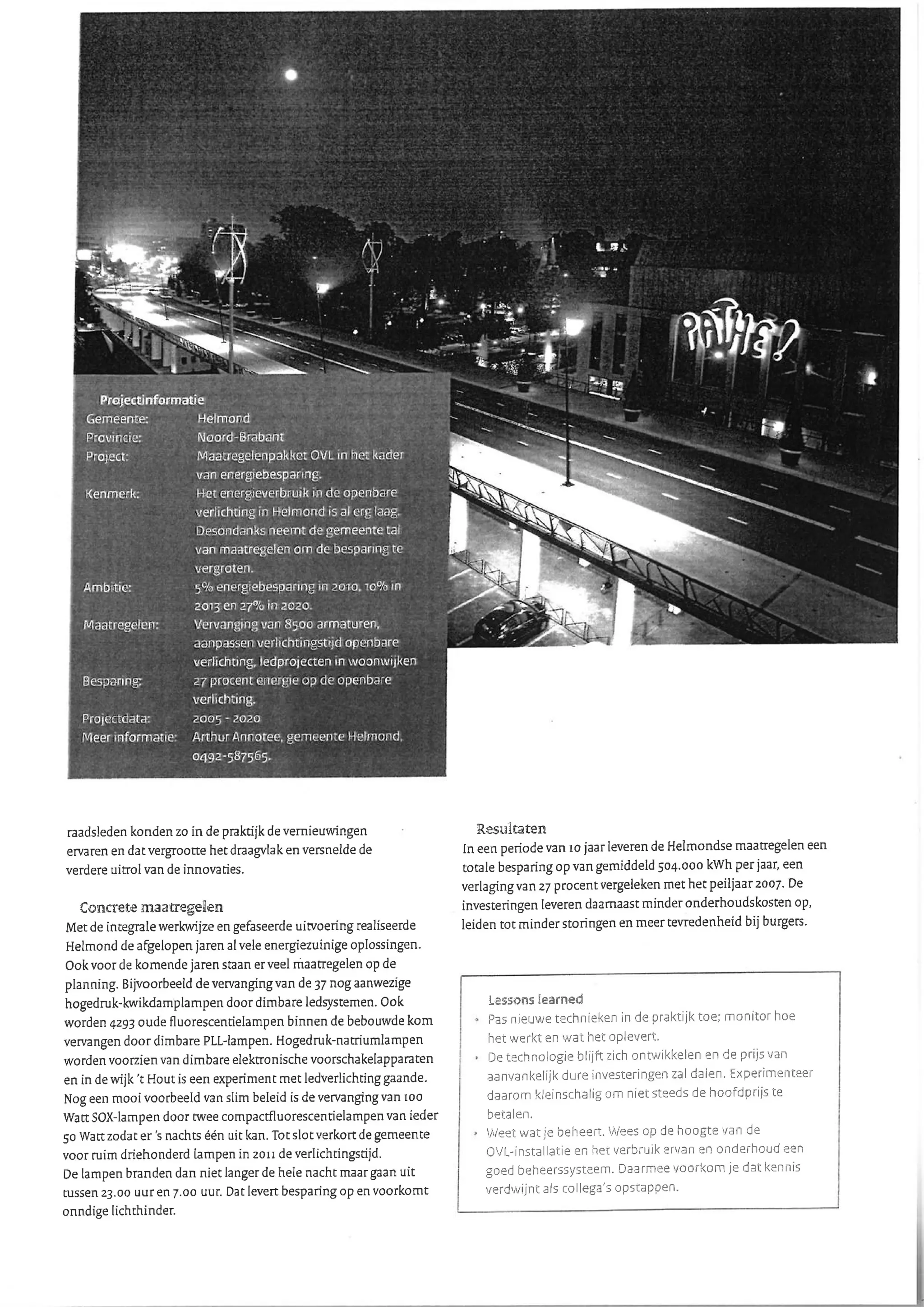Publicatie rijksoverheid koploper openbare verlichting | PDF