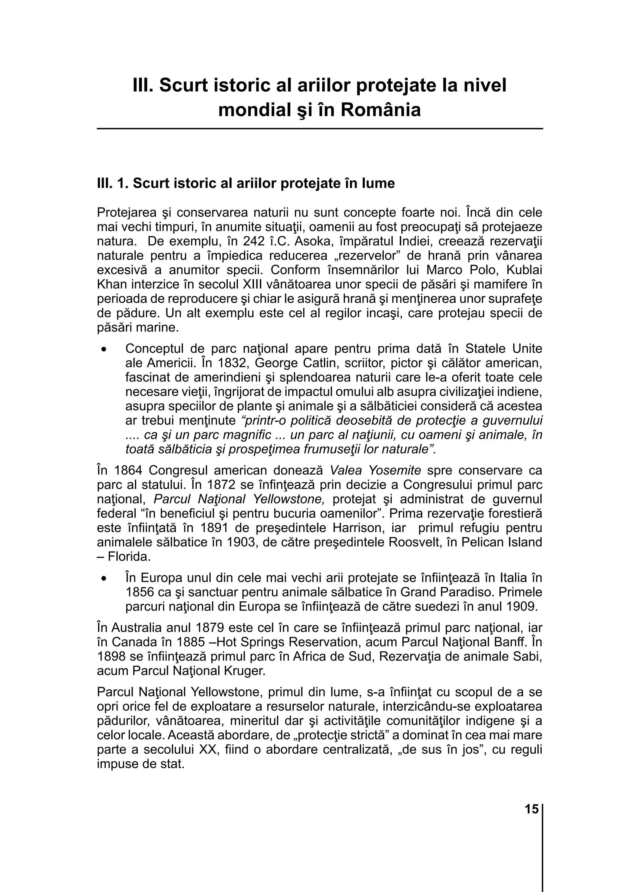 Ariile protejate din Romania, Notiuni introductive | PDF