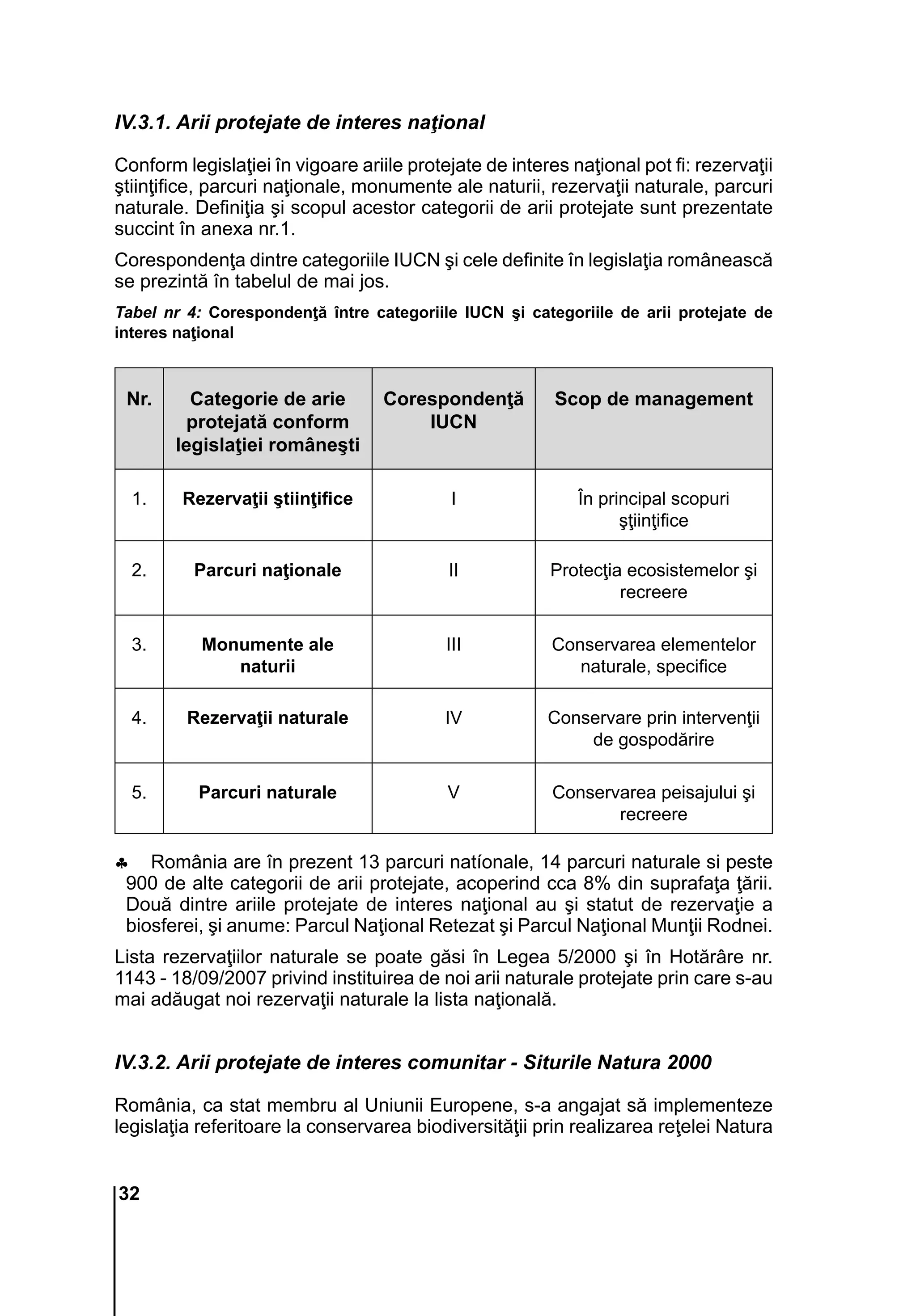 Ariile protejate din Romania, Notiuni introductive | PDF