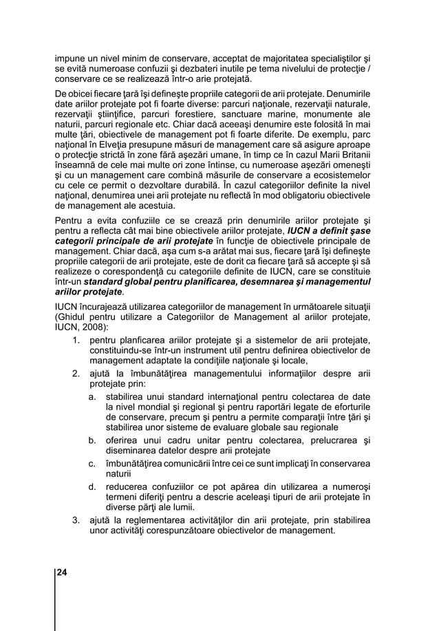 Ariile protejate din Romania, Notiuni introductive | PDF