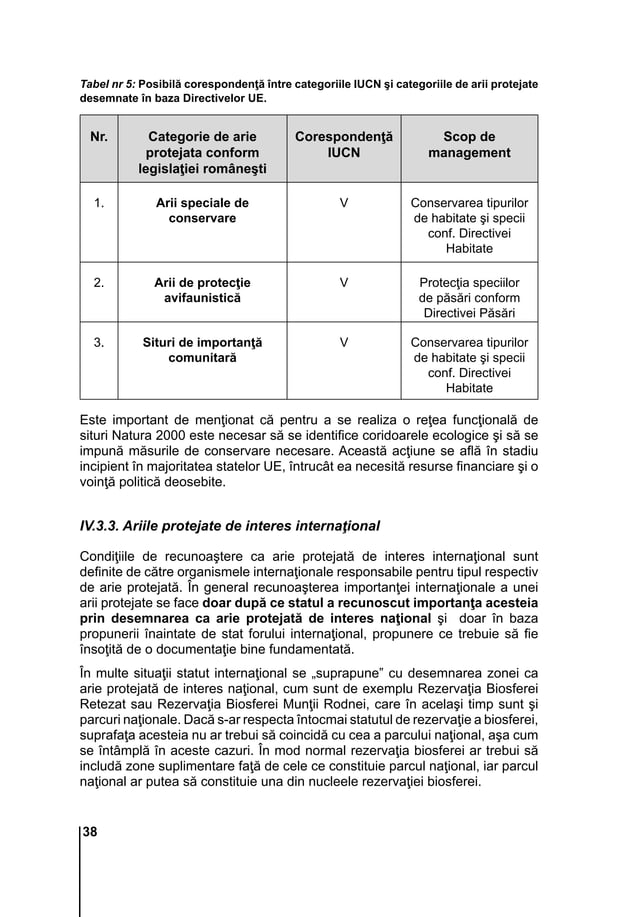 Ariile protejate din Romania, Notiuni introductive | PDF