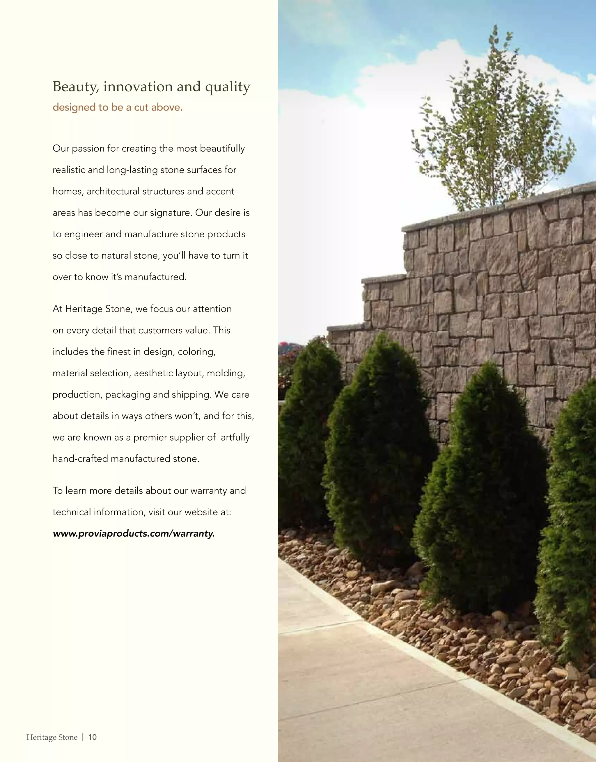 Provia Heritage Stone Catalog | PDF