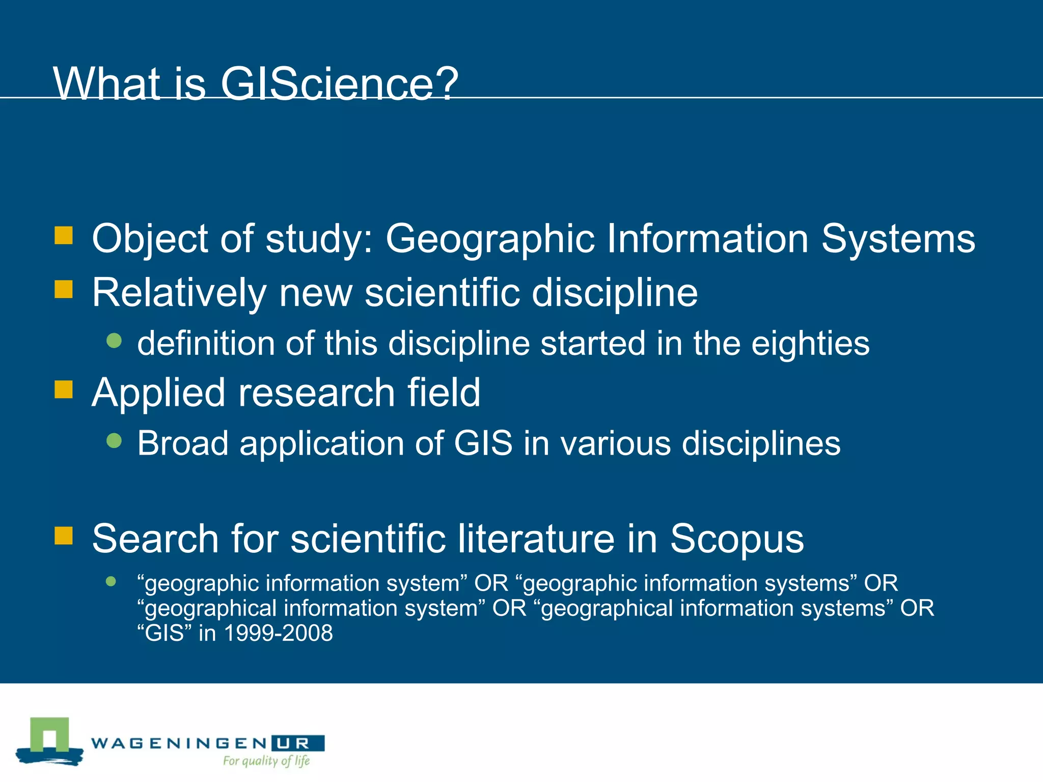 Publication Analysis Gi Science | PPT