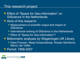 Publication Analysis Gi Science | PPT