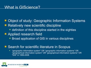 Publication Analysis Gi Science | PPT