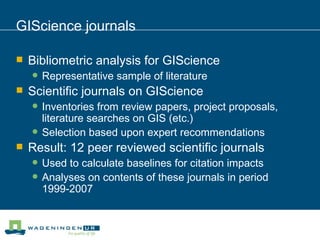 Publication Analysis Gi Science | PPT