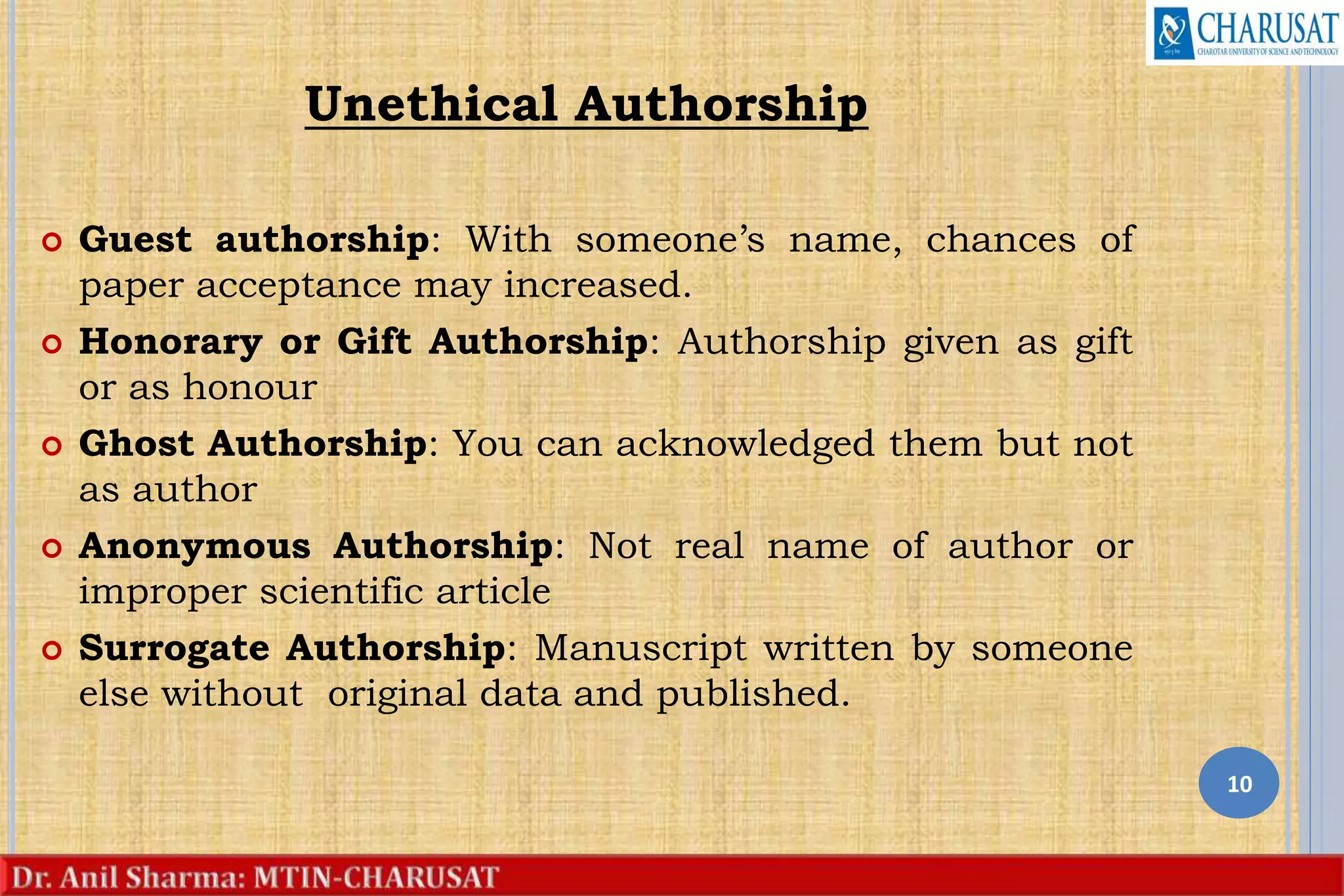 Publication ethics | PPTX