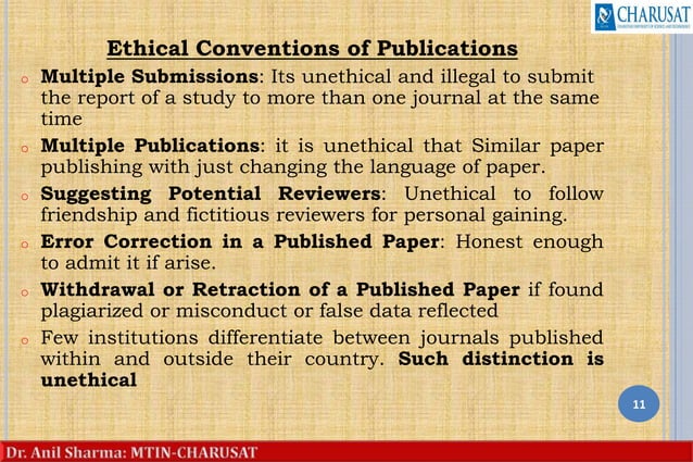 Publication ethics | PPTX | Publishing Industry | Industries