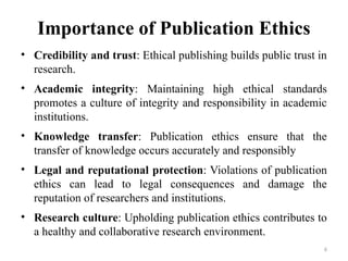 Publication ethics, definition and importance | PPTX