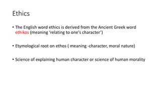 Philosophy of ethics and Publication ethics | PPTX