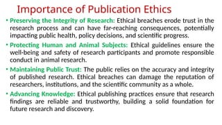 Publication Ethics Definition Introduction and Importance | PPTX