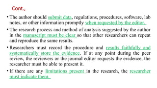 Publication Ethics Definition Introduction and Importance | PPTX