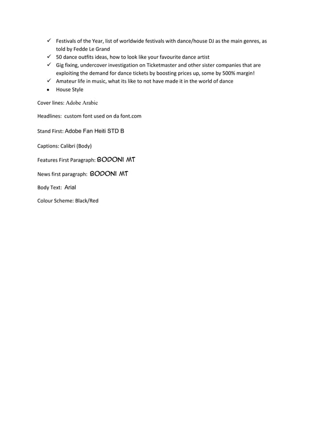 Music Magazine Publication plan | DOCX