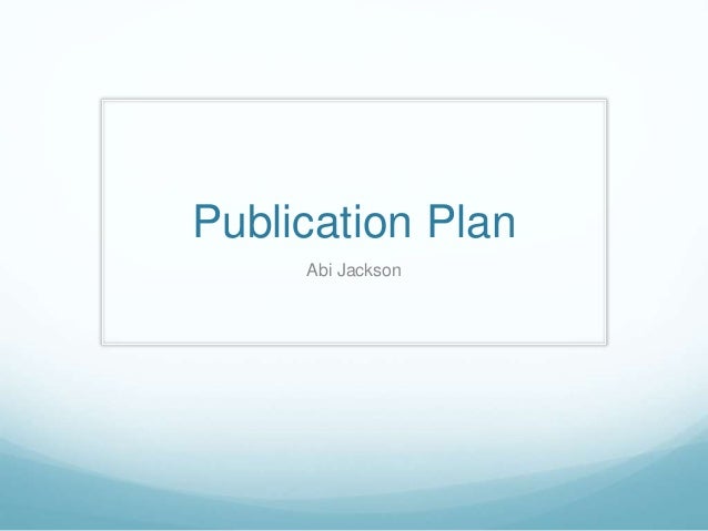 Publication Planning Template