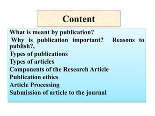 Lec.9 Publication Process Dr Osama Mohamed | PPT