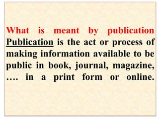 Lec.9 Publication Process Dr Osama Mohamed | PPT