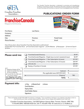 franchise Canada Directory | PDF