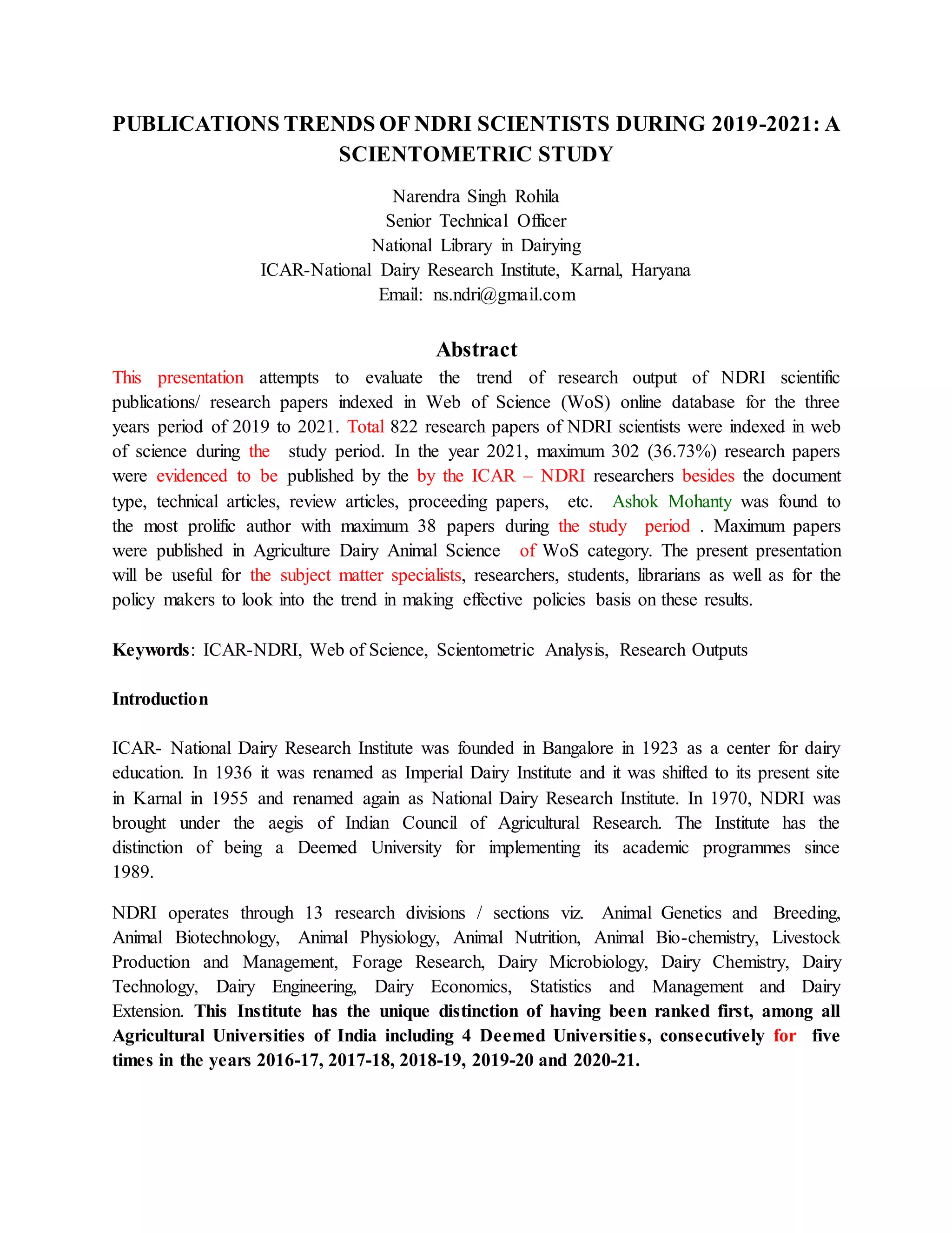 PUBLICATIONS TRENDS OF NDRI SCIENTISTS DURING 2019.docx