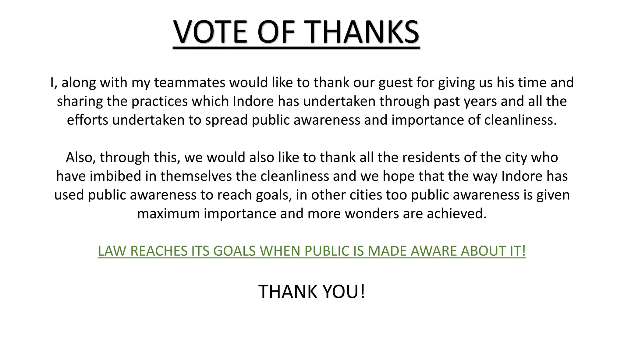 Public awareness - India's cleanest city Indore's Model | PPTX