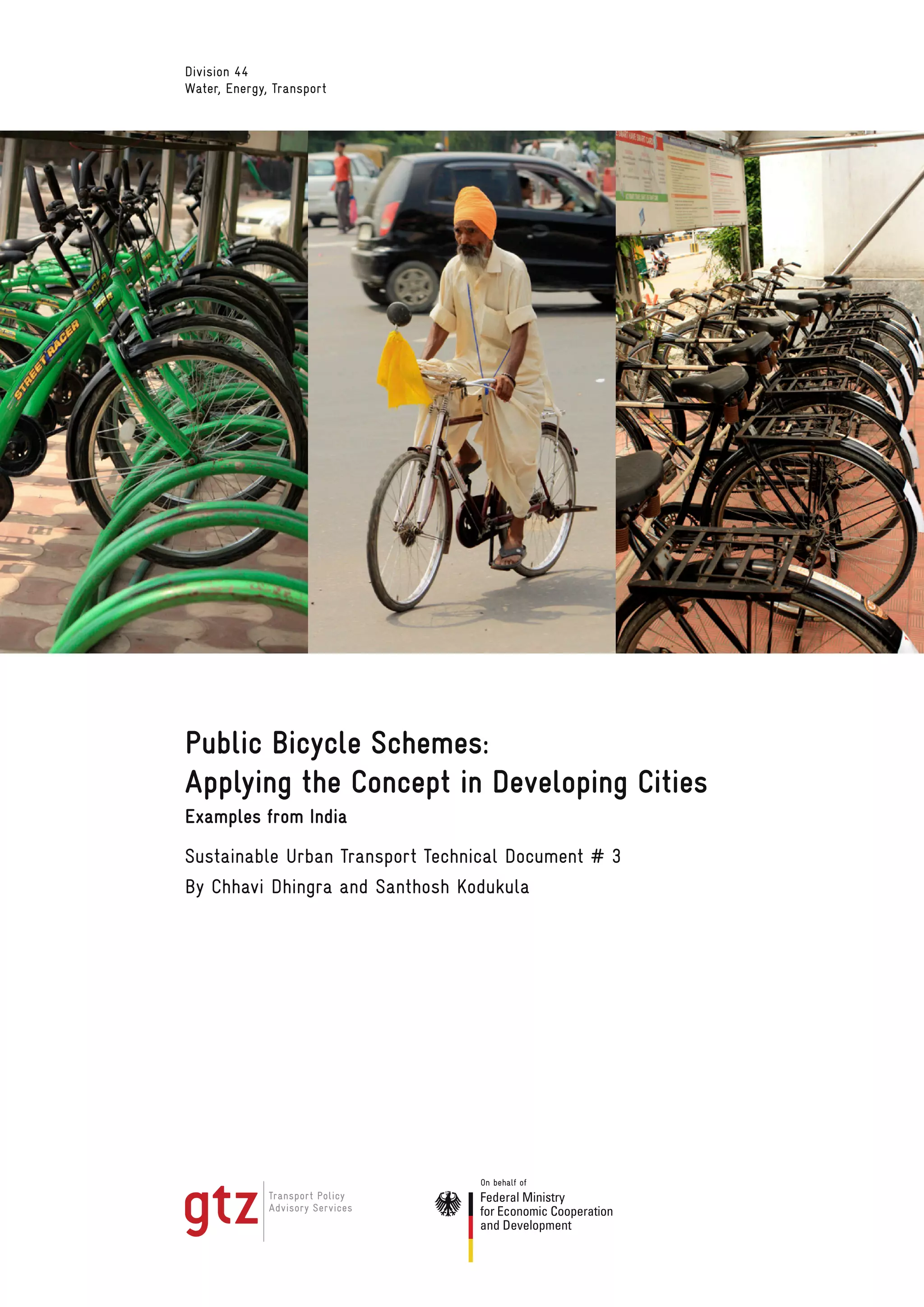 Public Bicycle Scheme in India | PDF