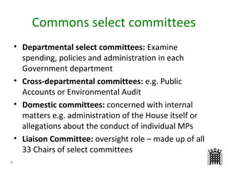 Public bill workshop House of Commons select committees | PPT