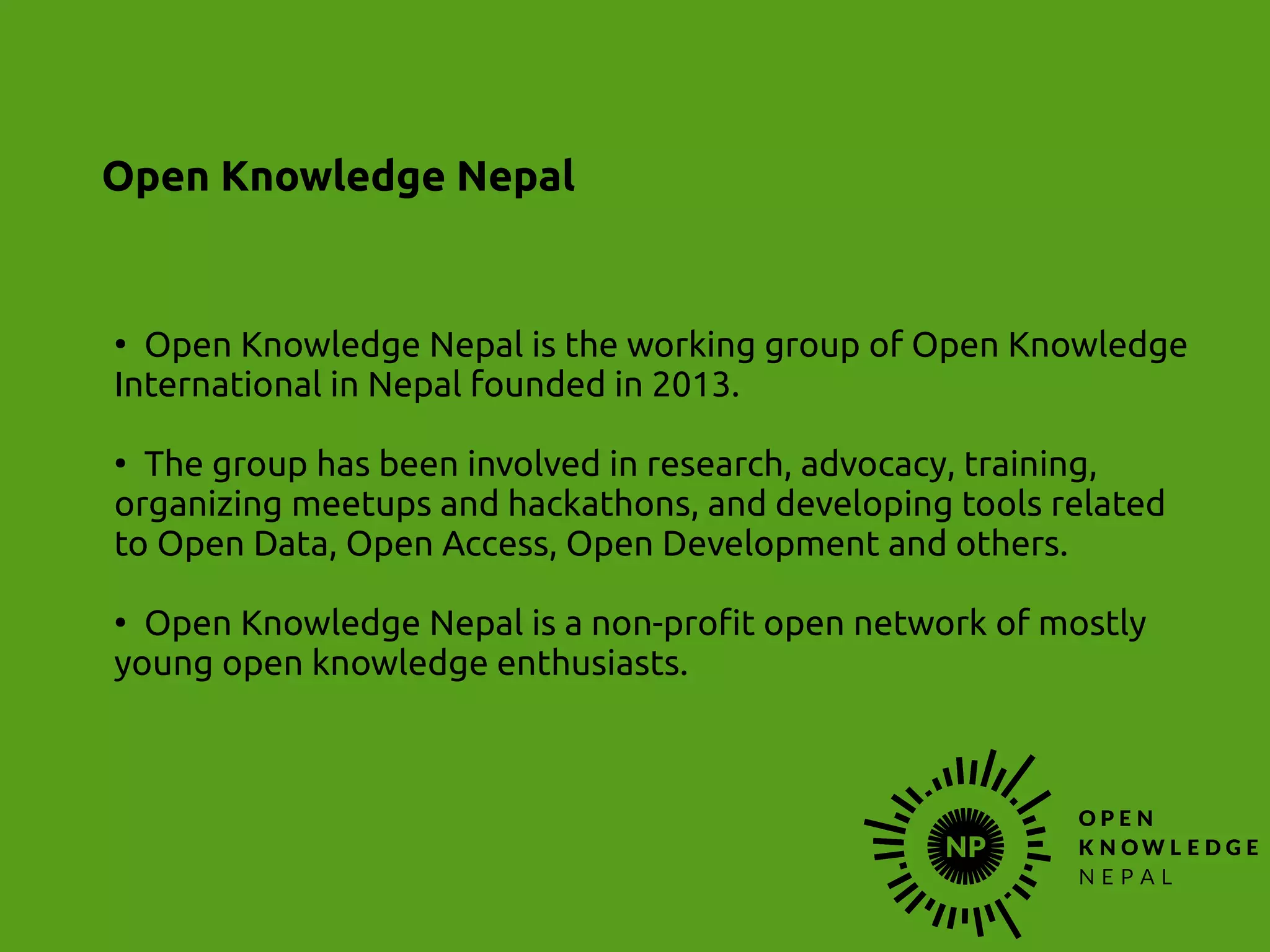 Open Knowledge & PublicBodies Nepal | PPT