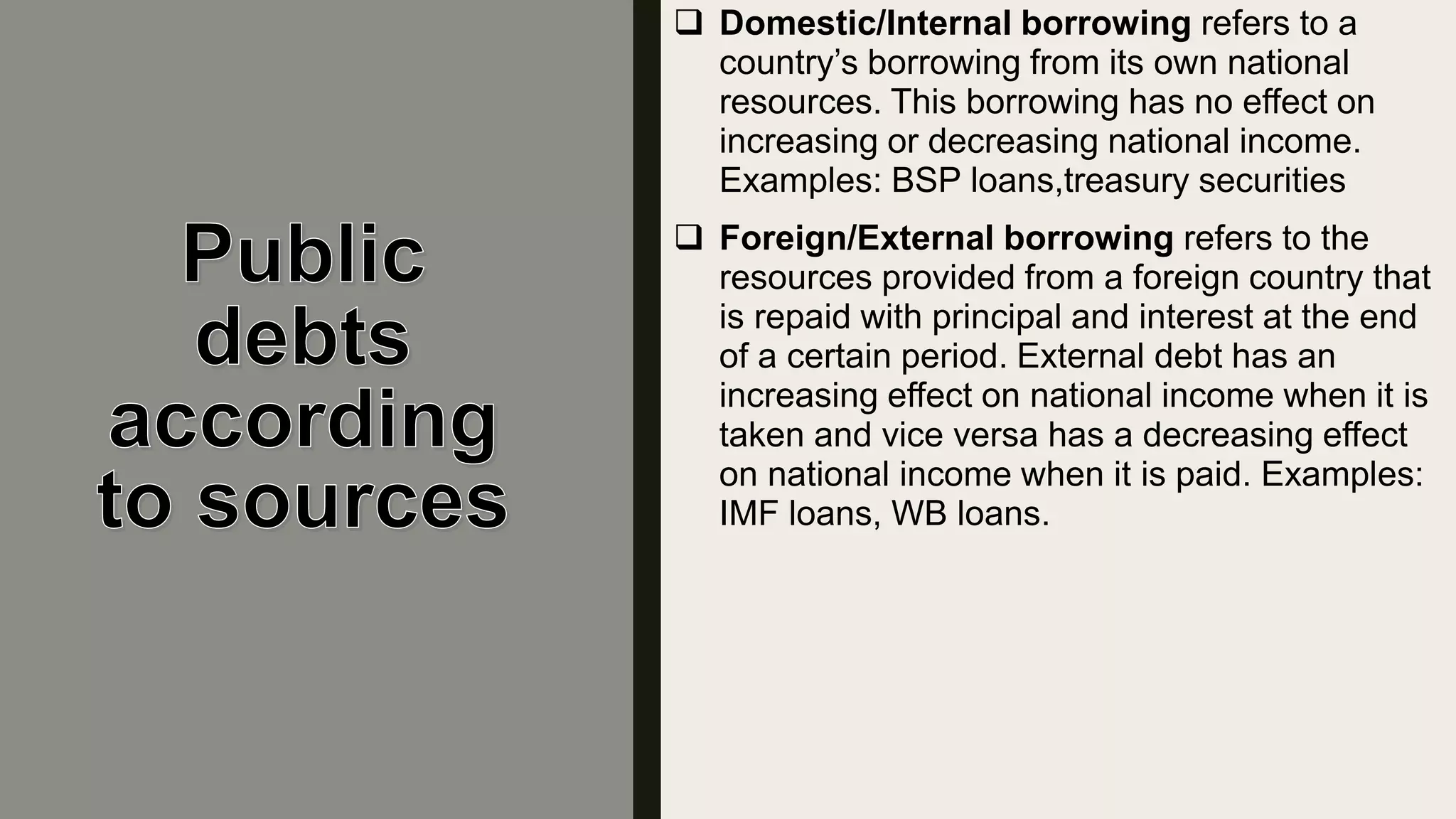 Public borrowing | PPTX