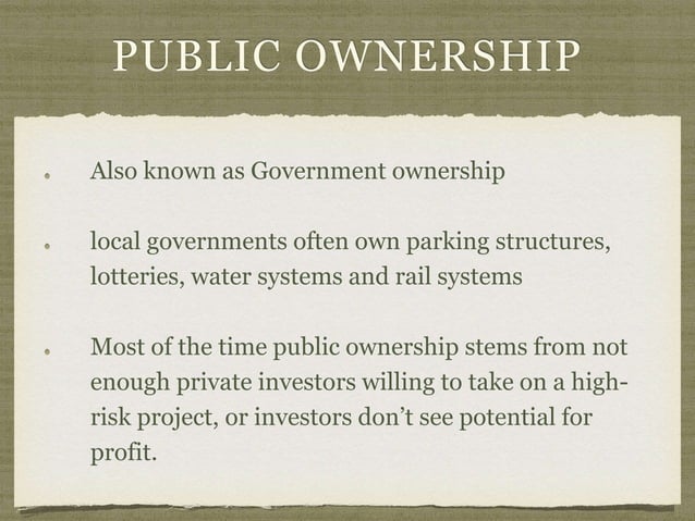 Public and Collective Business Ownership | PPTX
