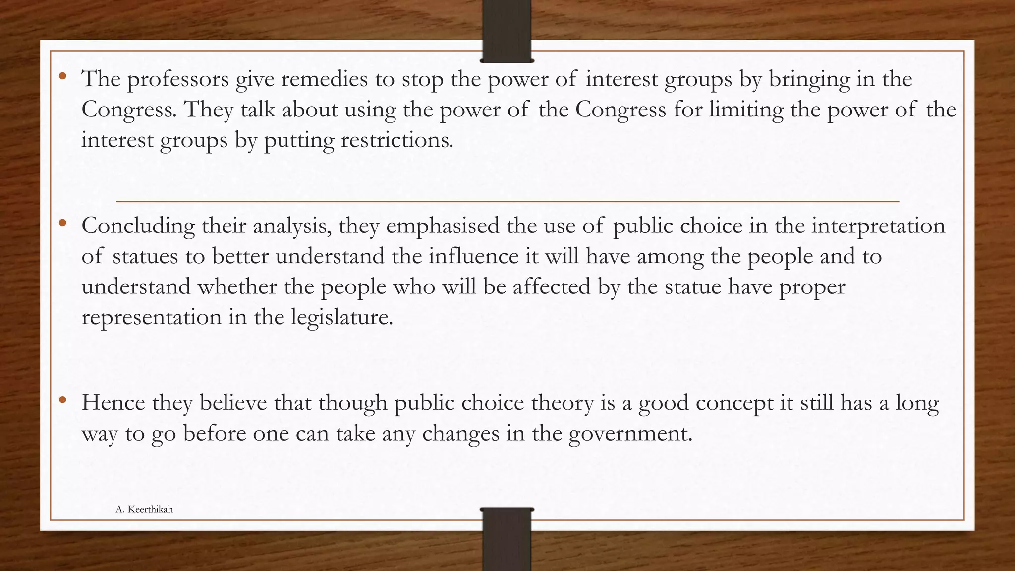 Public choice theory | PPTX