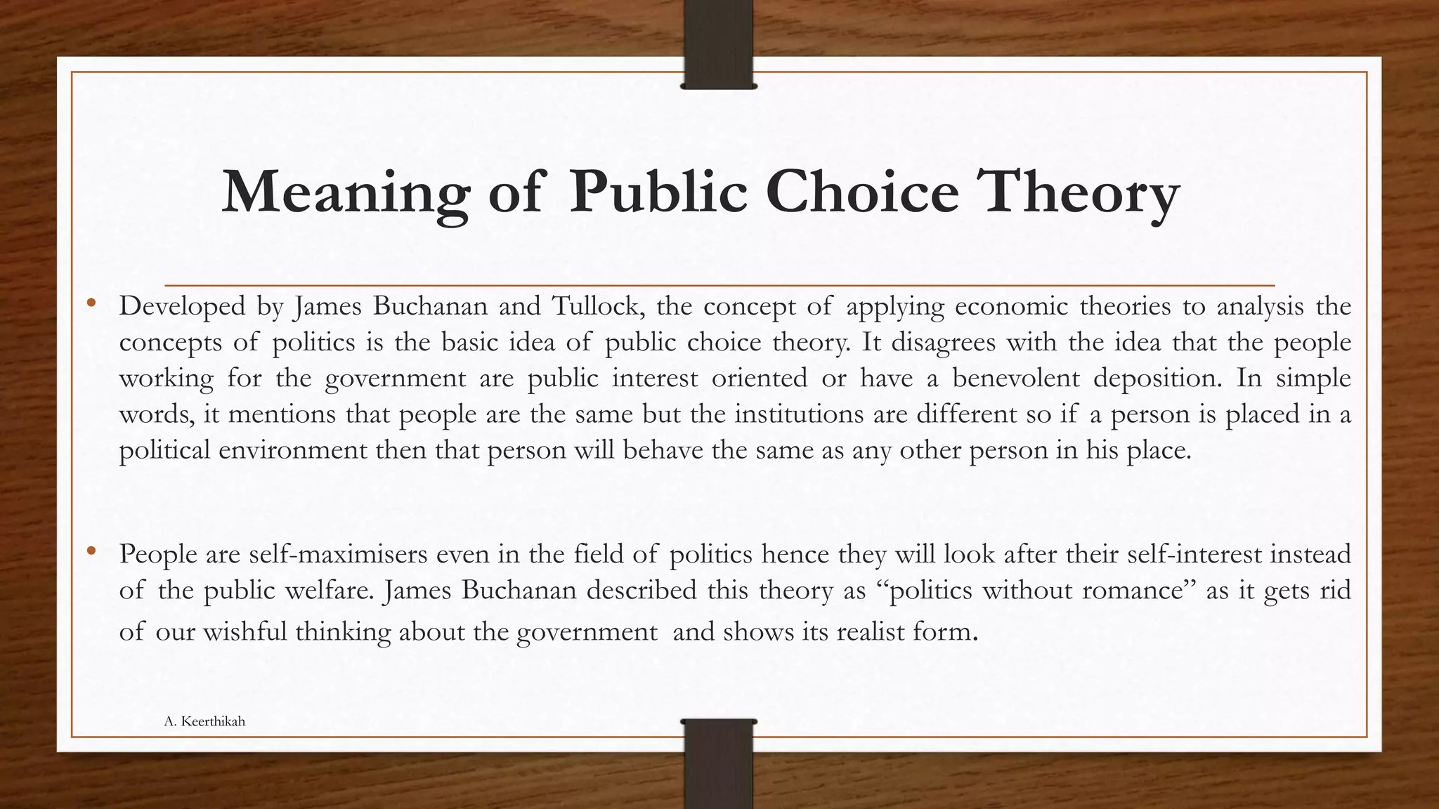 Public choice theory | PPTX