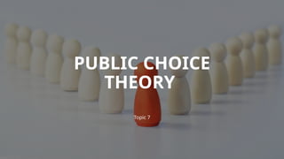 The Theory of Public Choice and Application | PPTX