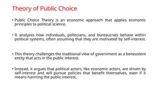 The Theory of Public Choice and Application | PPTX