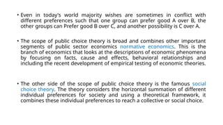 The Theory of Public Choice and Application | PPTX