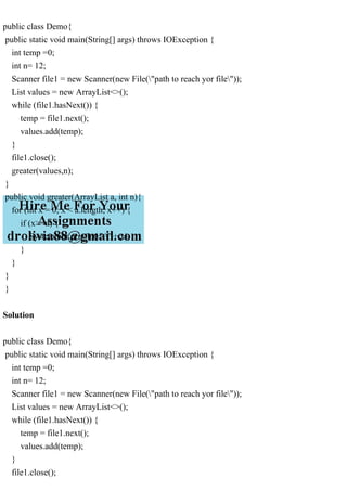 public class Demo{ public static void main(String[] args) throws I.pdf | Programming Languages ...