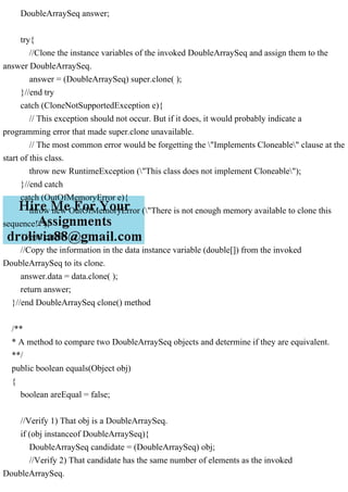 public class DoubleArraySeq implements Cloneable { Priva.pdf