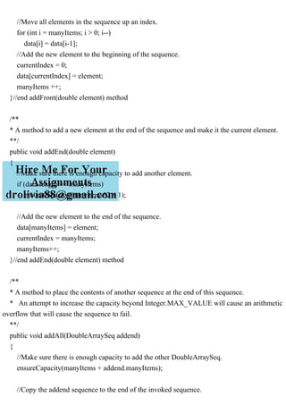 public class DoubleArraySeq implements Cloneable { Priva.pdf