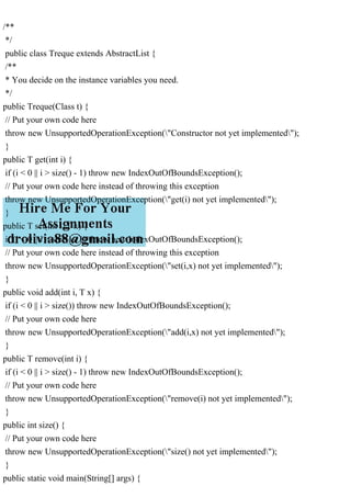 public class TrequeT extends AbstractListT { .pdf