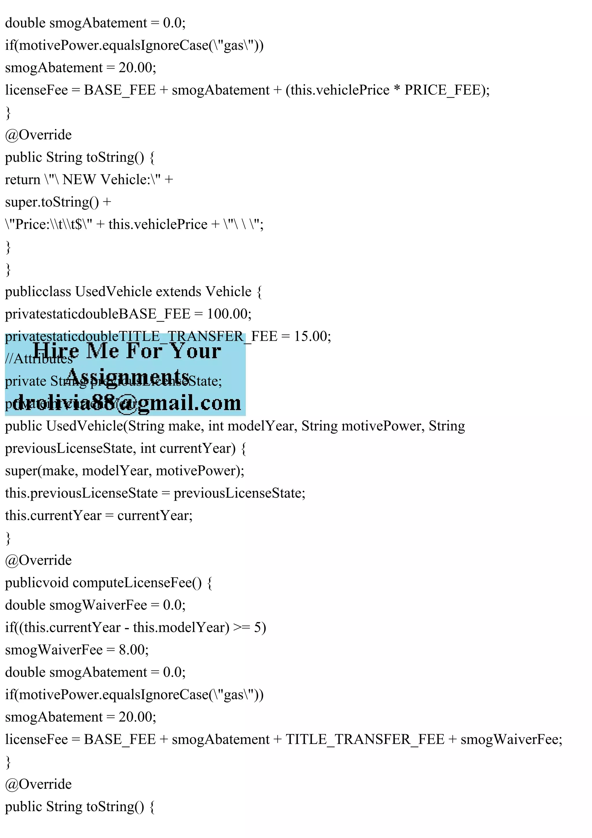 publicclass VehicleParser {publicstatic Vehicle parseStringToVehic.pdf