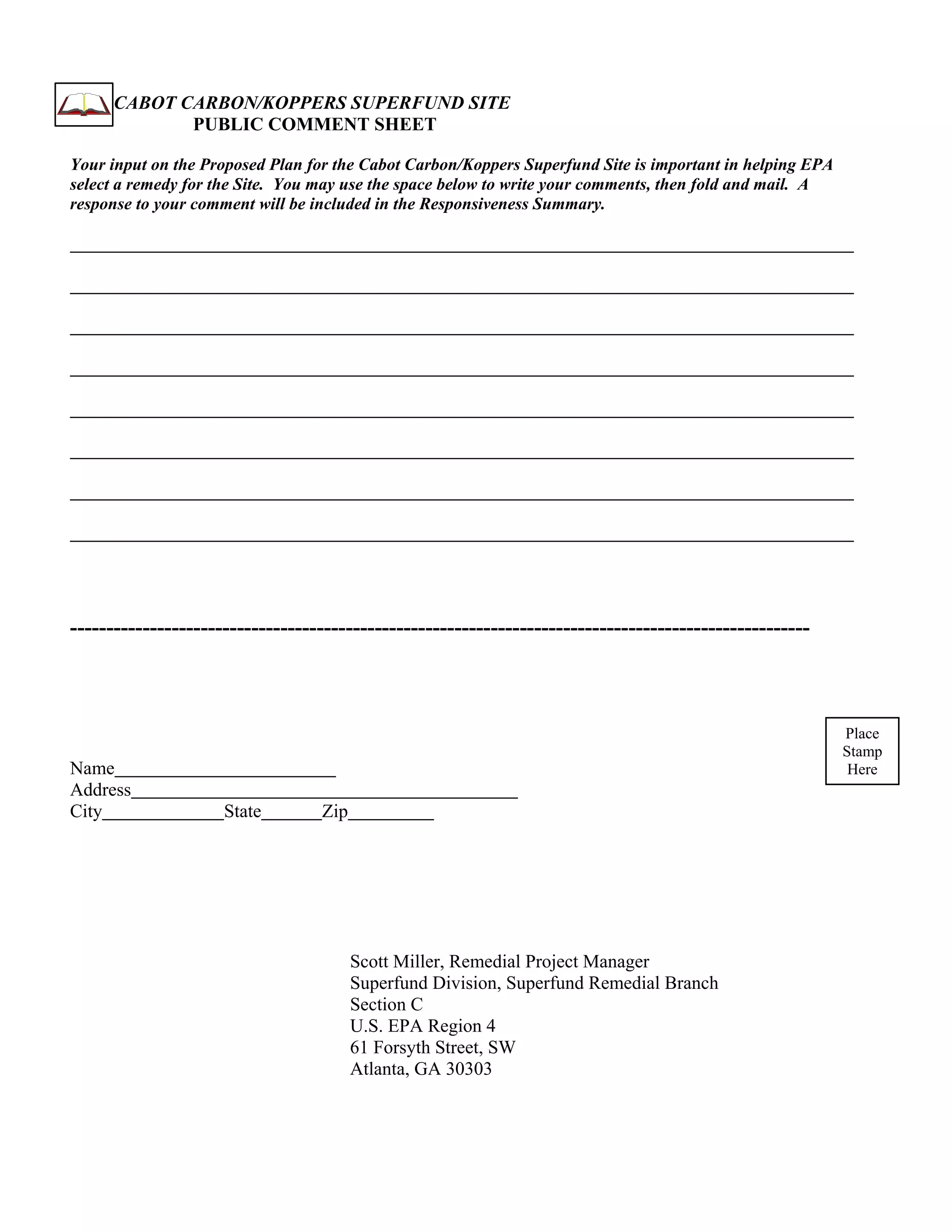 Public comment sheet | PDF