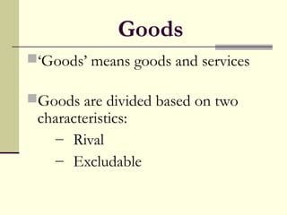 Common Pool Goods | PPT