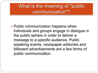 Public Communication