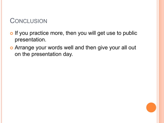 Public communication skills chapter 2 | PPT