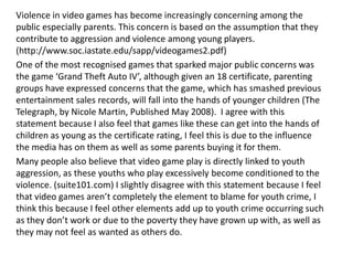 Public concerns about violence in computer games | PPTX | Video Game ...