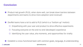 DevRelCon 2022: "Is Product Led Growth (PLG) the “DevOps” of the DevRel World" | PPT