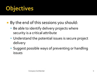Delivering Secure Projects | PPTX | Business | Business and Finance