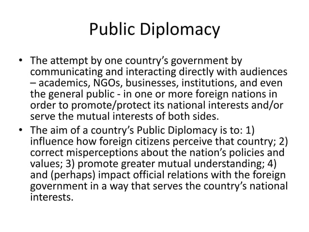 Short History of U.S. Public Diplomacy | PPT