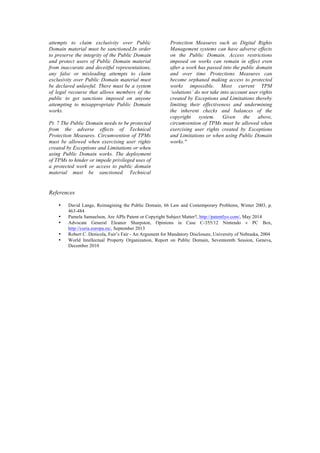 Public domain protection. Uses and reuses of public domain works | PDF